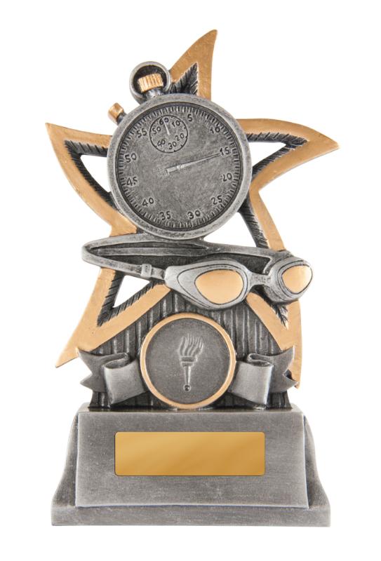 628-2C Silver Star - Swimming 15.5cm – Trophy Shop