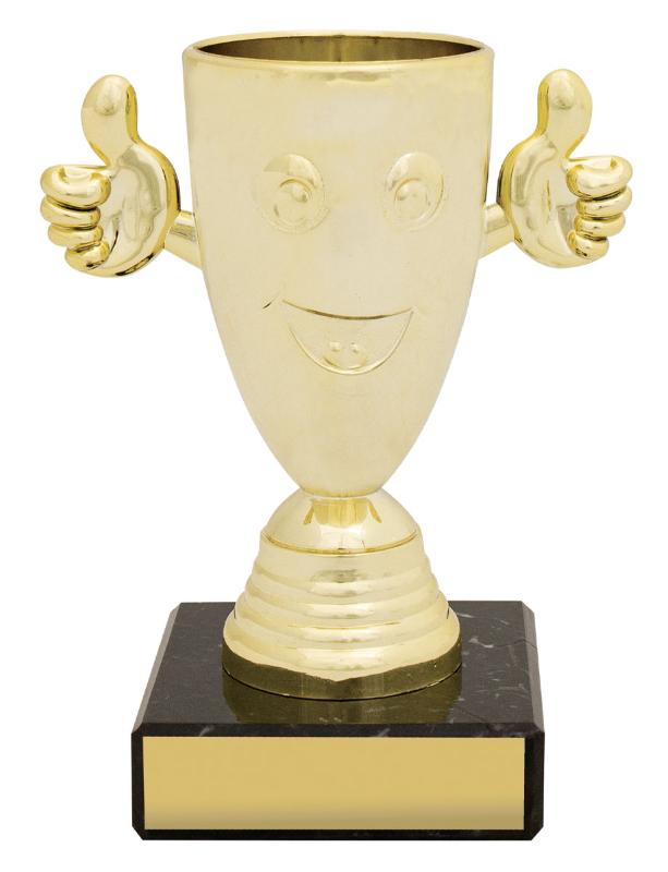DF4423 Novelty Happy Cup 12cm – Trophy Shop