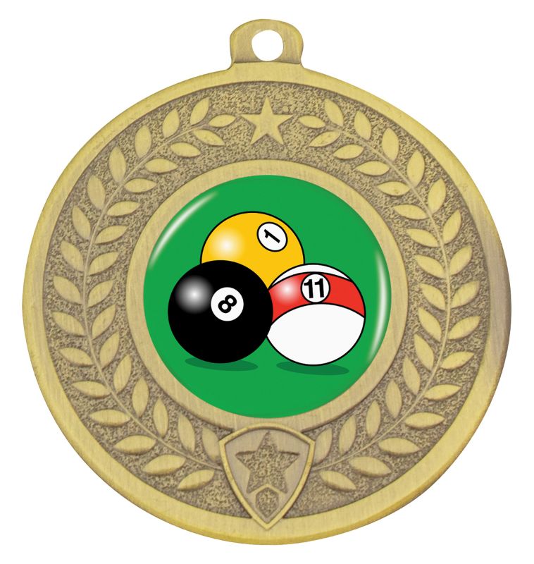 DMK129G Distinction Pool Medal Gold 5cm – Trophy Shop
