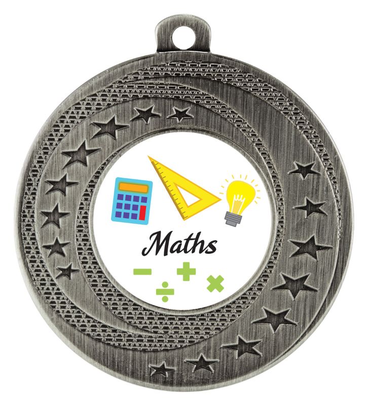 ASW124S Wayfare Medal Maths Silver 5cm – Trophy Shop