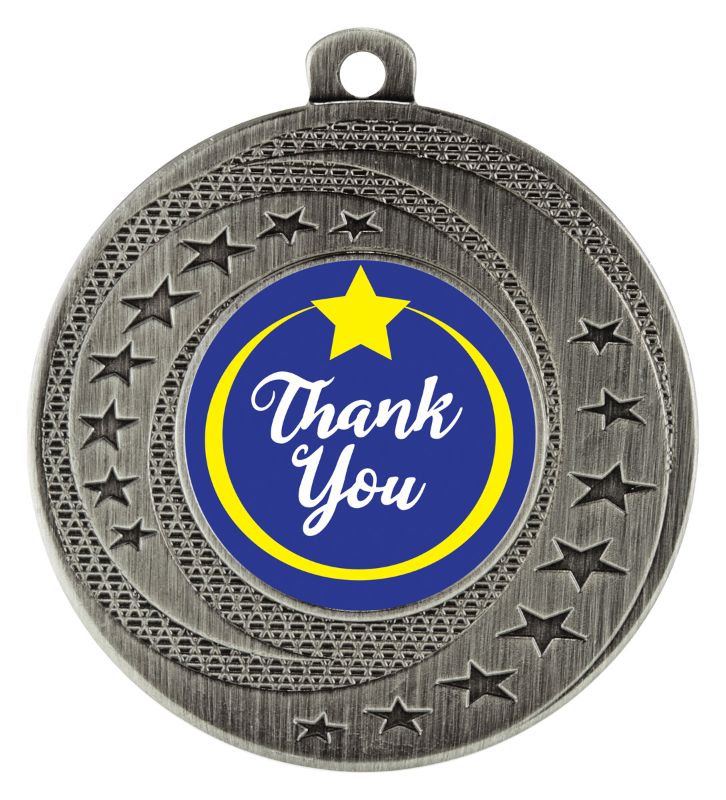 ASW130S Wayfare Medal Thank You Silver 5cm – Trophy Shop