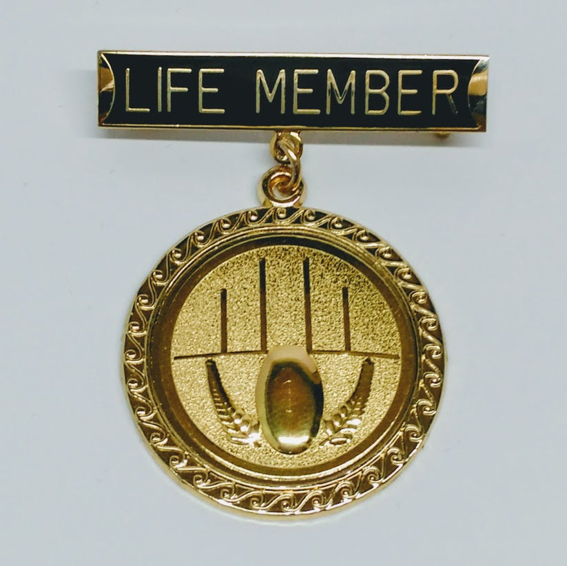 Black Life Member Badge with Logo Pendant – Trophy Shop