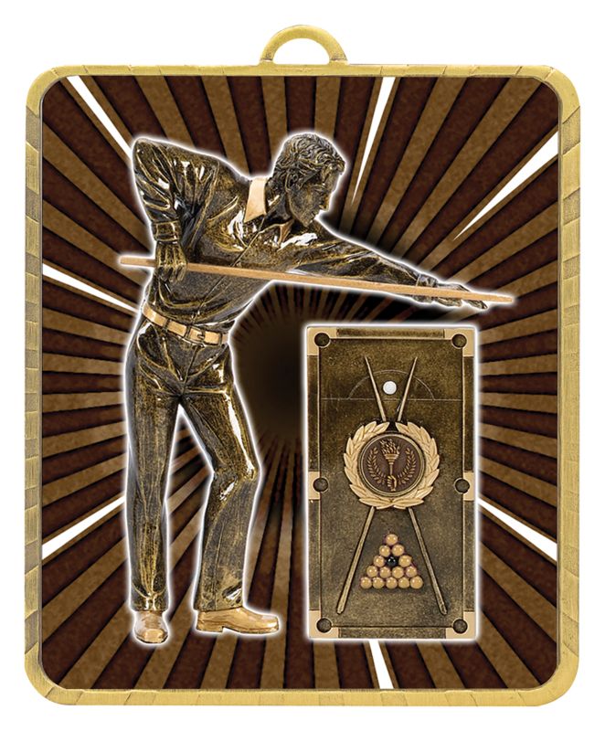 LM042G Lynx Medal Snooker / Pool 7.5cm – Trophy Shop