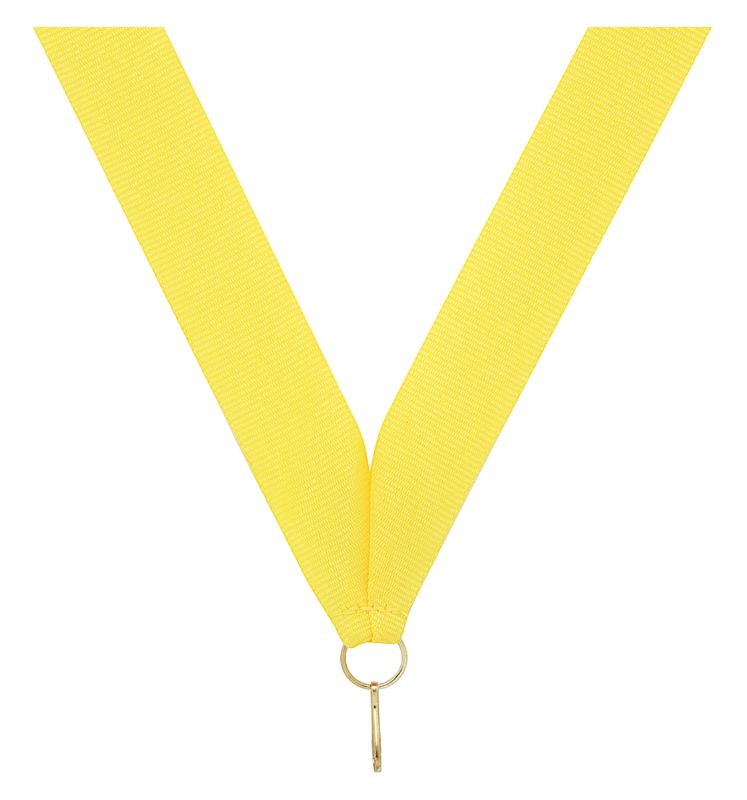 RY12 Yellow V Neck Ribbon 40cm – Trophy Shop